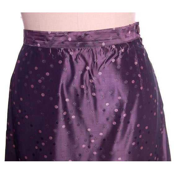 Vintage Aubergine Printed Taffeta Suit 1940s 10 12 The Best Vintage
